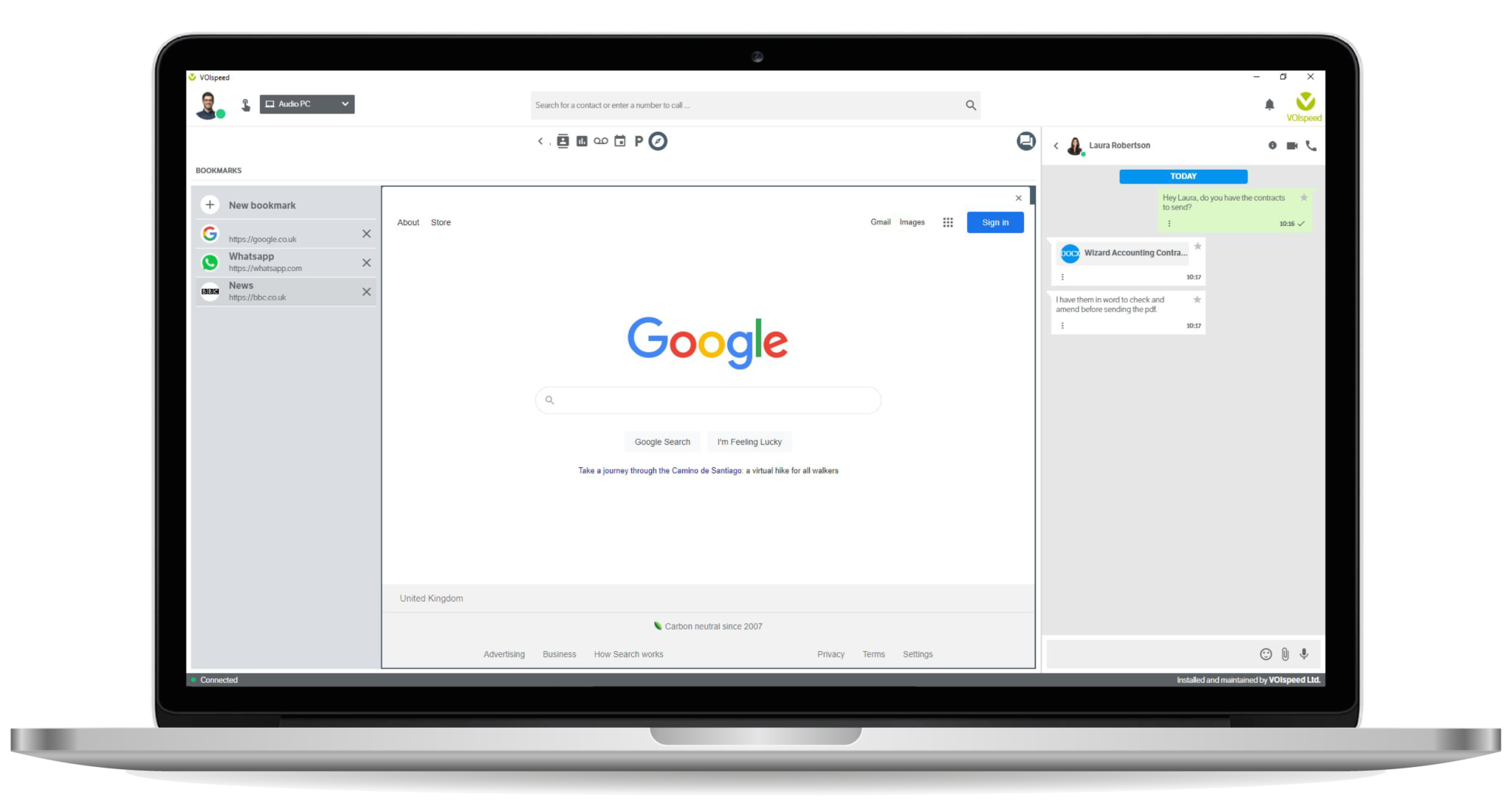 New UI with videoconference and desktop sharing - VOIspeed