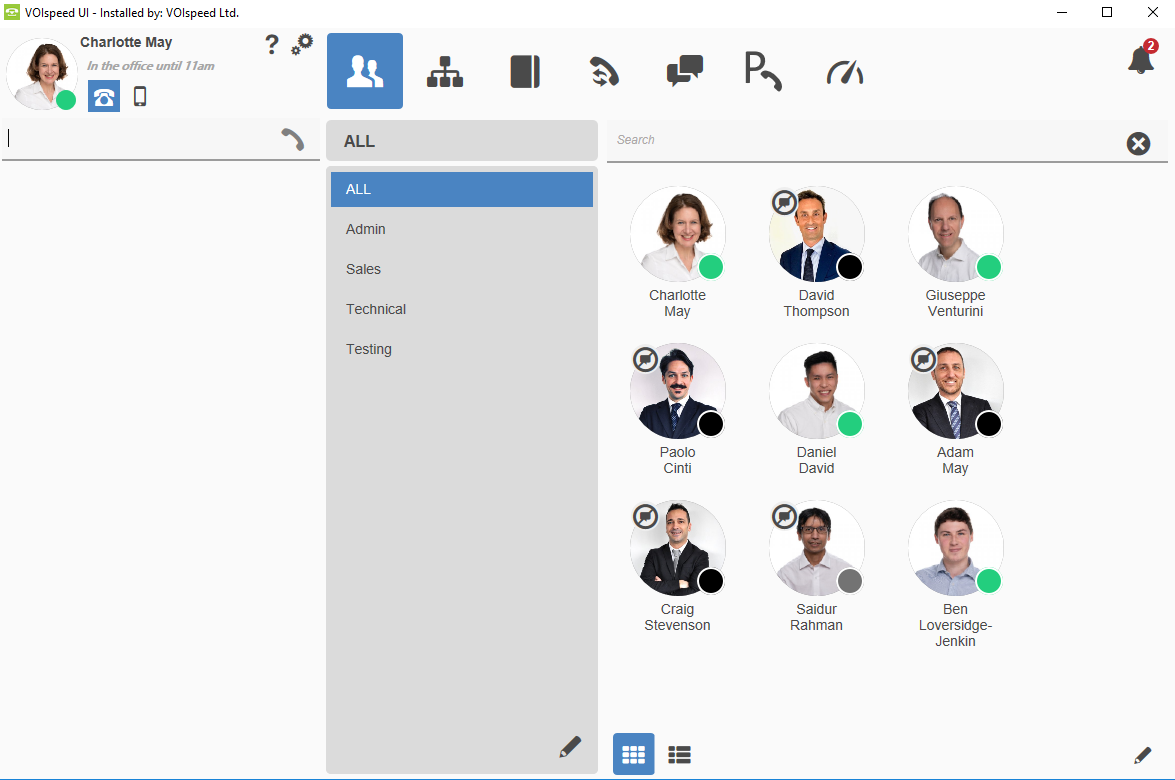 OVERVIEW OF THE VOISPEED UCLOUD USER INTERFACE (UI) - VOIspeed